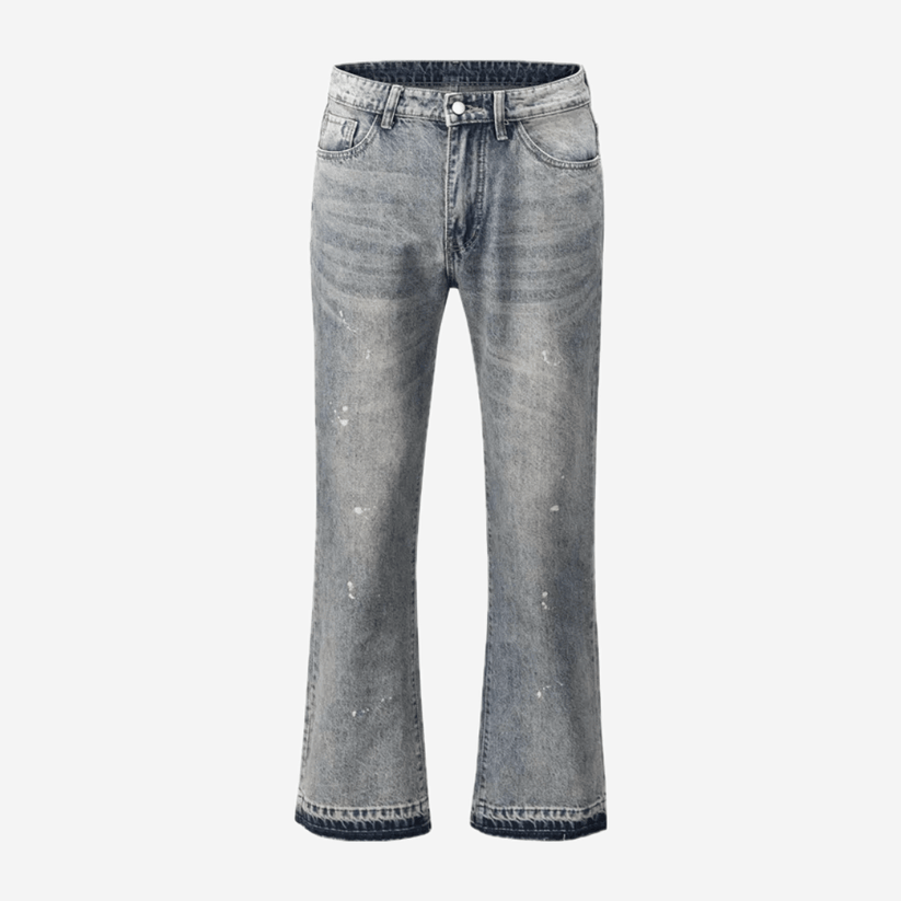 Washed Blue Flare Jeans - TheValuee™